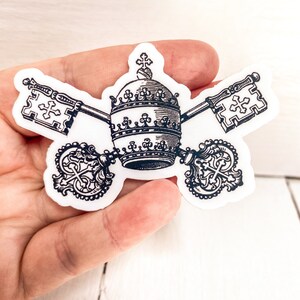Papal Keys Sticker: Vintage Catholic Gift - Etsy