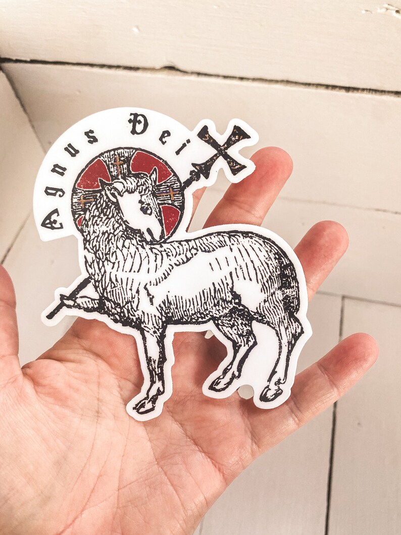 Agnus Dei Bumper Sticker: Vintage Style Catholic Decal - Etsy