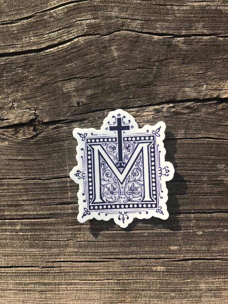 MINI Marian Cross Miniature Catholic Sticker/decal Vintage - Etsy Denmark