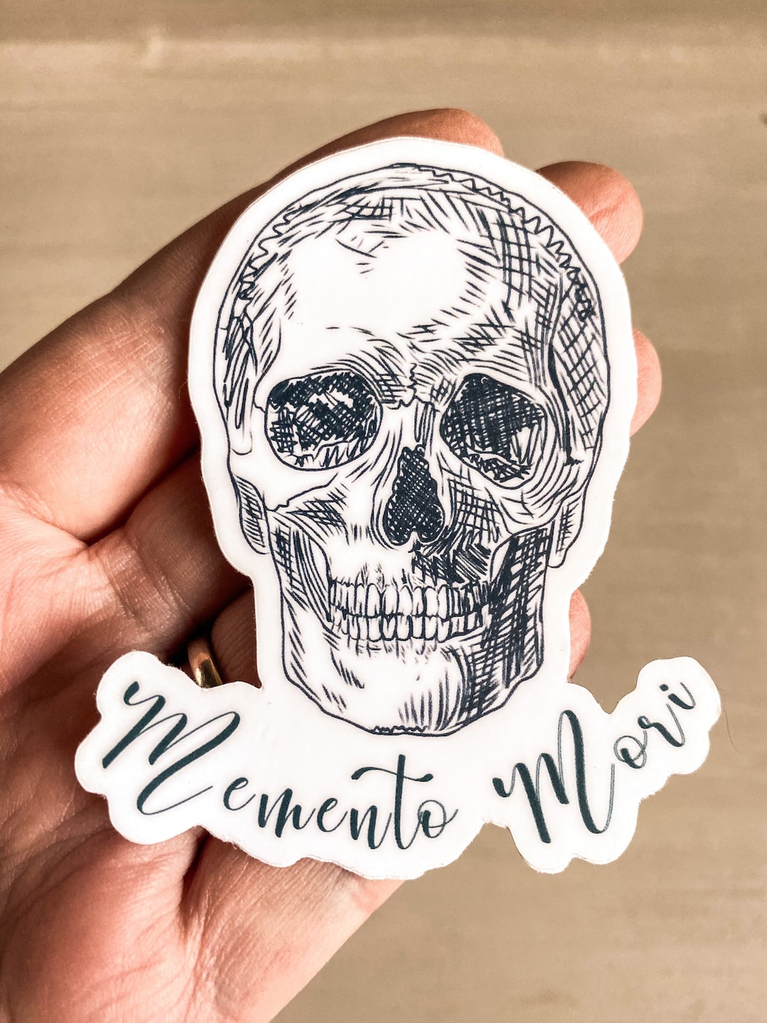 Memento Mori Skull Sticker: Christian Catholic Art Decal - Etsy