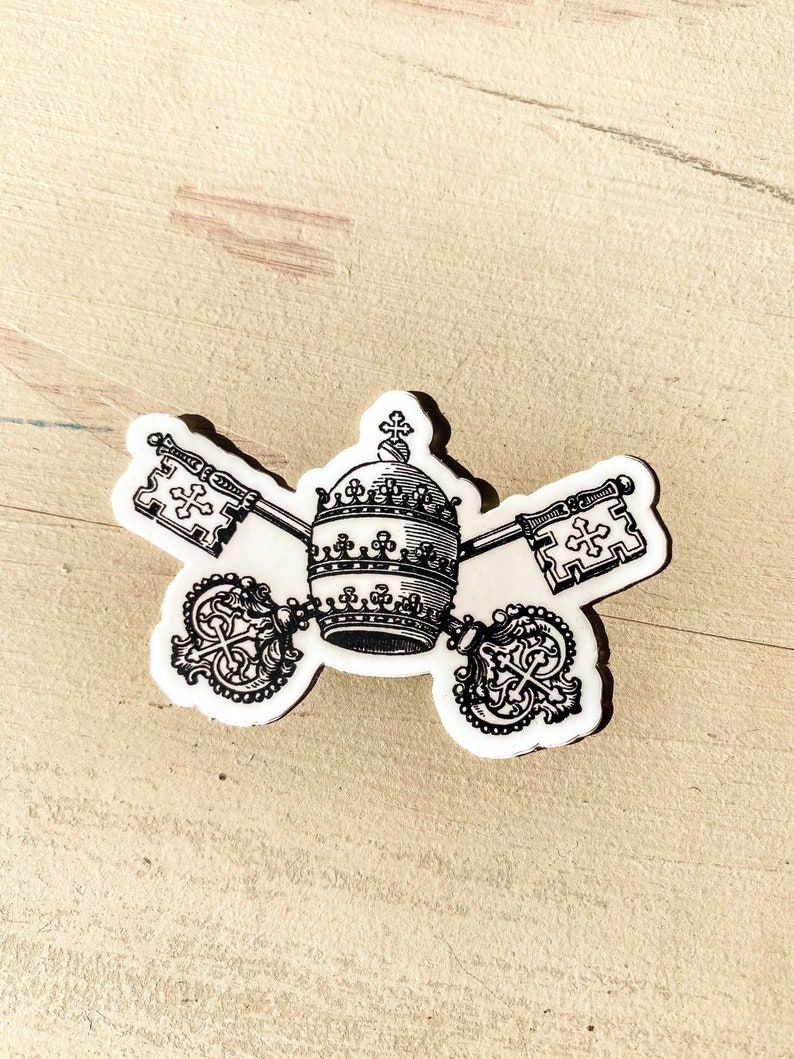 Papal Keys Sticker: Vintage Catholic Gift - Etsy