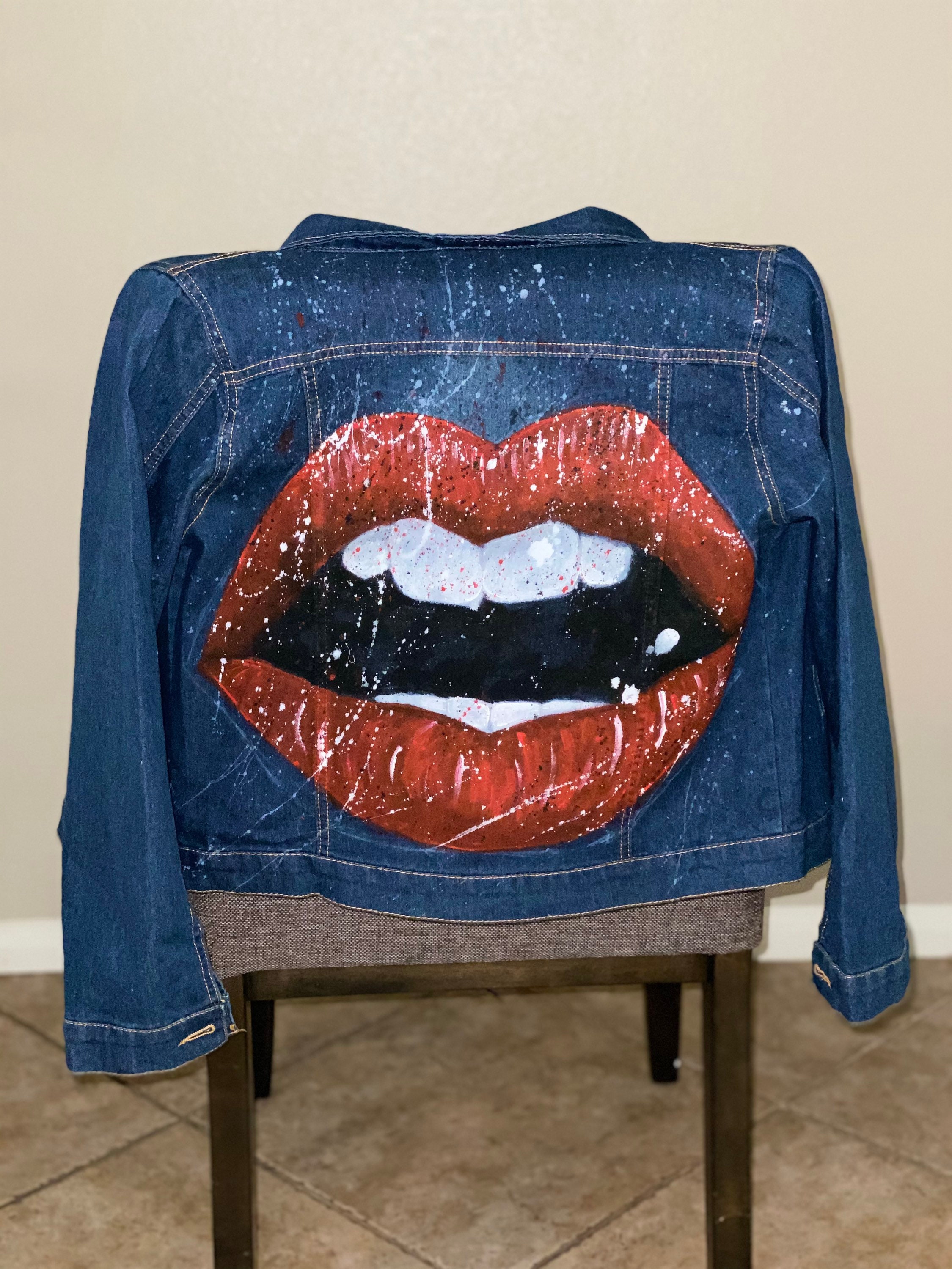 Hand Painted Denim / Jean Jacket - Etsy