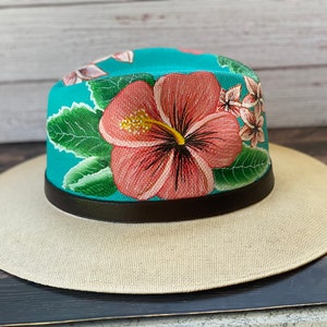Hand painted Panama style hat | Etsy