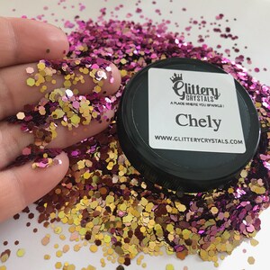 Chely Pink and Gold Glitter Shifting Color Glitter - Etsy