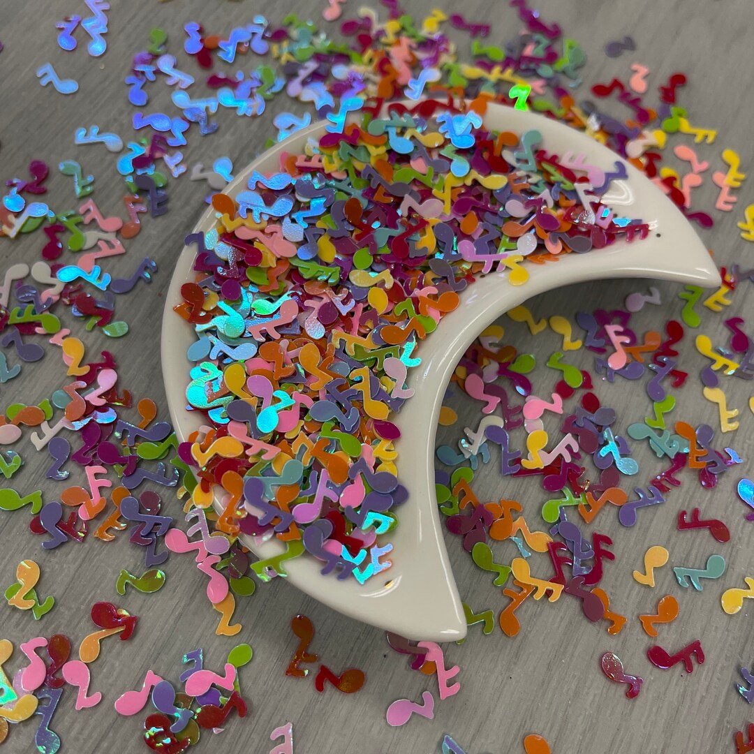 Music Notes Multi Color Music Shapes Glitter Shapes for - Etsy