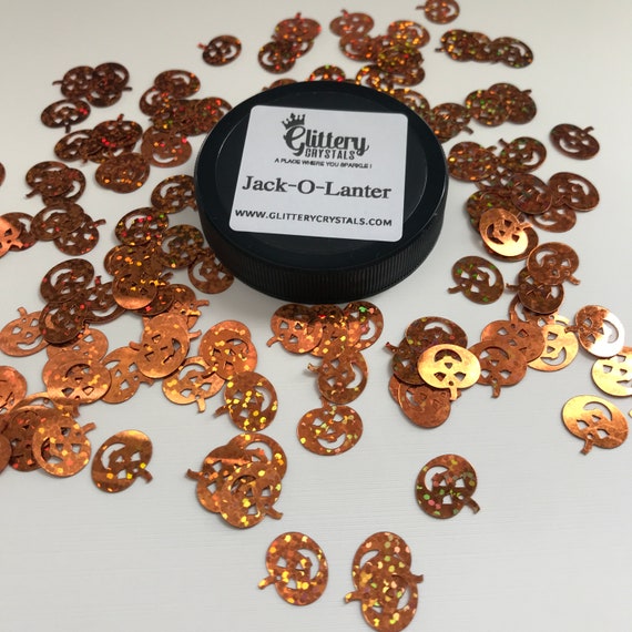 Jack-o-lantern Pumpkin Glitter Halloween Glitter Fall | Etsy