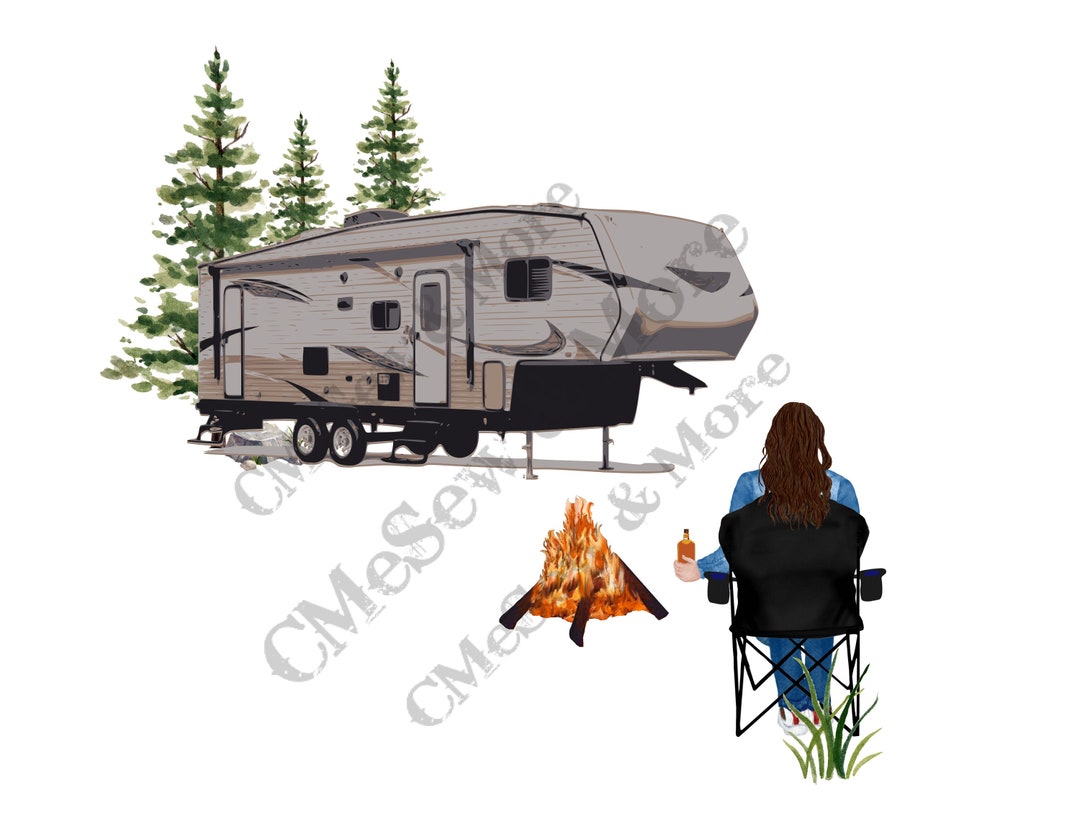 Camping Single 5th Wheel #1, PNG - Etsy