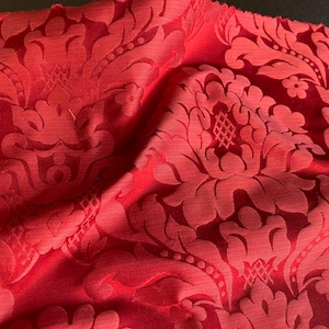 High End Veranda Renaissance Damask 100% Silk Ruby Red Crimson - Etsy