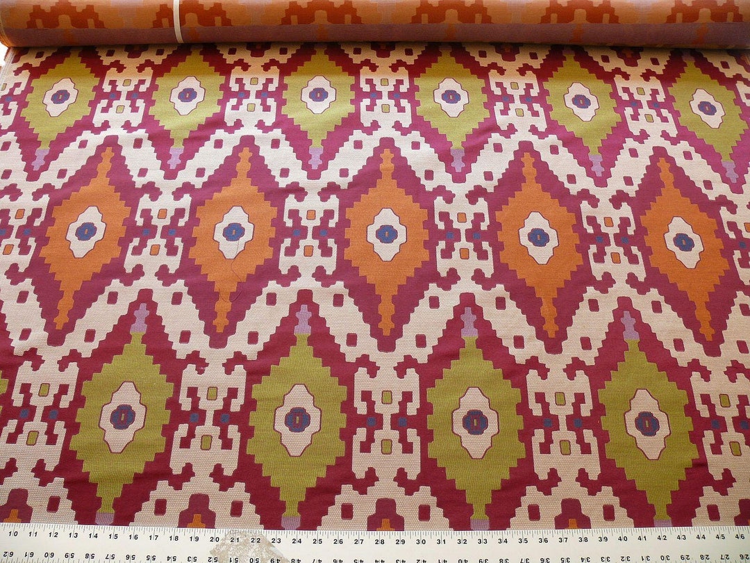 Clarence House Masa Jarquard Ikat Colorful Silk Blend MSRP USD 410/Y - Etsy