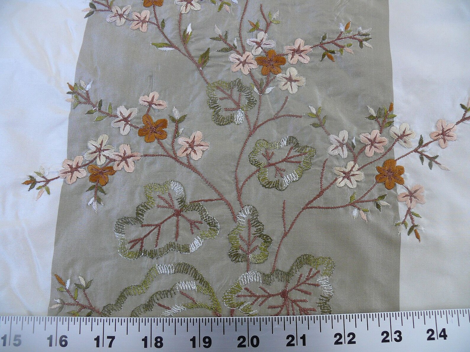 By Yard Scalamandre Old World Weavers Adina Embroidery Silk White ...