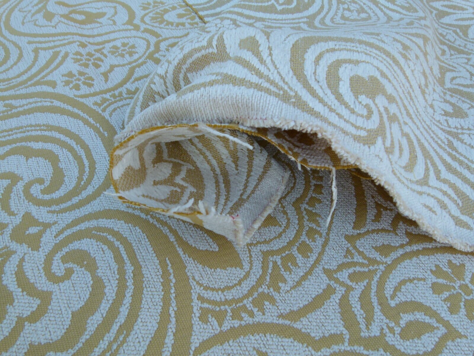 Scalamandre Rodinia Sunshine Yellow Gold White Organic Cotton Classic ...