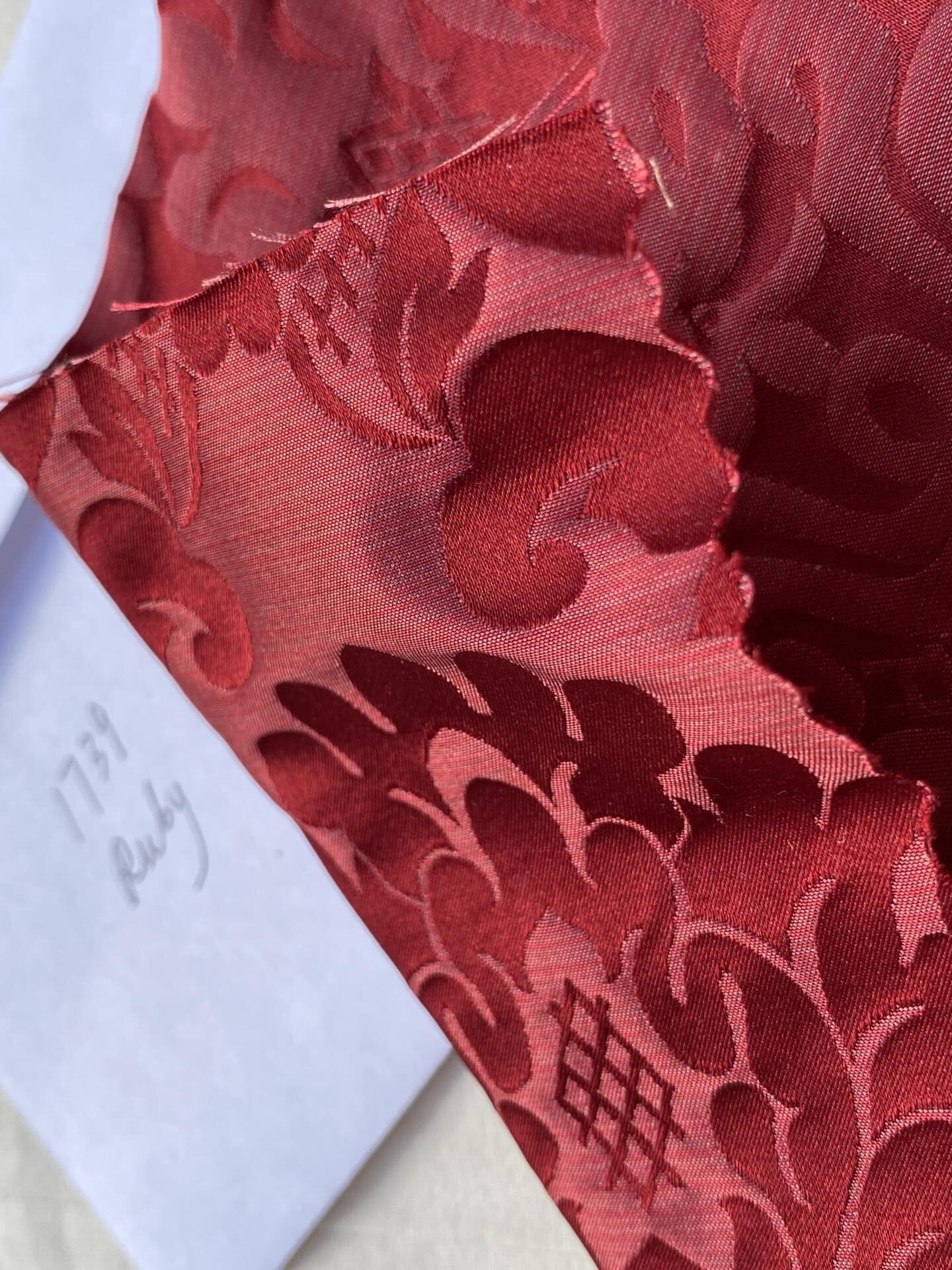 High End Veranda Renaissance Damask 100% Silk Ruby Red Crimson - Etsy