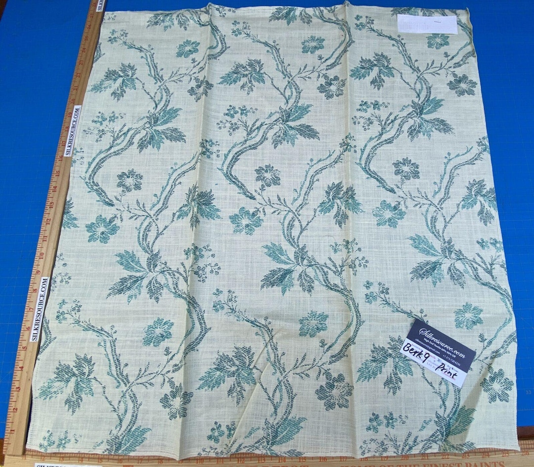 17 Berkbox9 Length Scalamandre Print 27x25 Inches Light Green Flower - Etsy