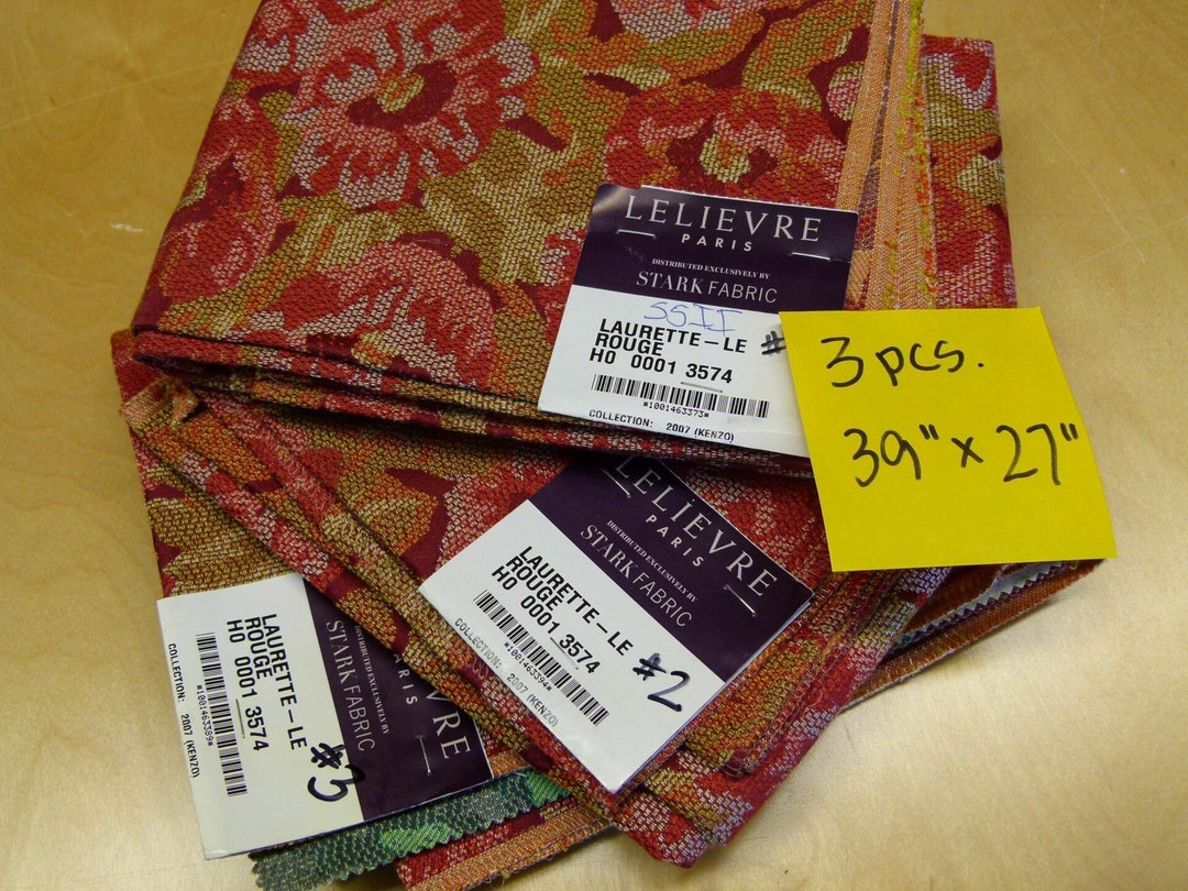 10 EV29 Scalamandre Lelievre Paris Laurette Le Rouge Botanical Abstract ...