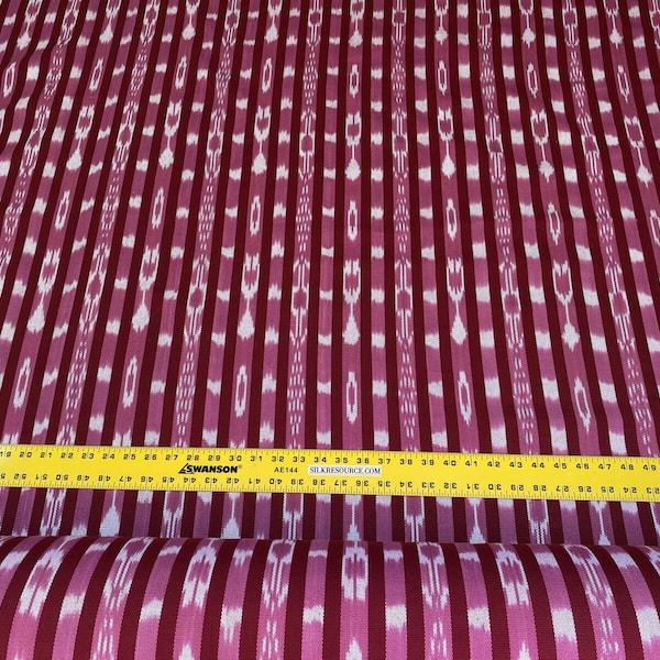 Pink and Red Ikat Fabric - Etsy