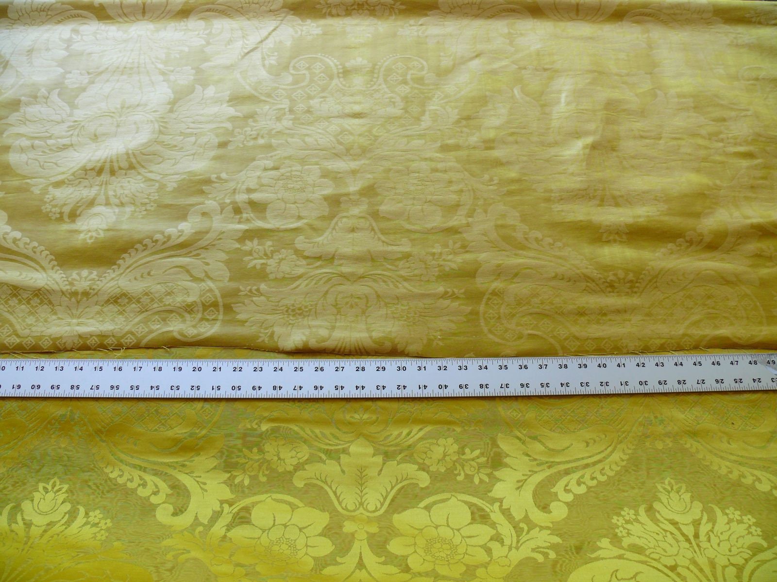 BTY Scalamandre Silk & Linen Renaissance Lotus Rose Gilded Gold Glamour ...