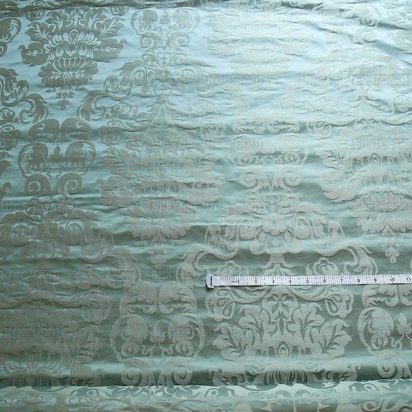 Blue Damask Fabric - Etsy