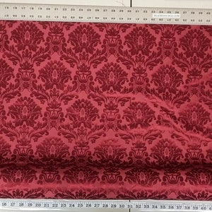 High End Veranda Renaissance Damask 100% Silk Ruby Red Crimson - MSRP ...