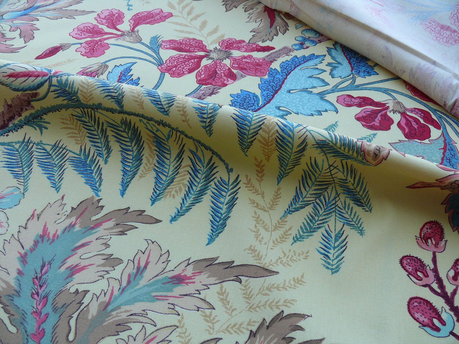 By Yard Scalamandre Manon Multi/cream Yellow Wild Tropical - Etsy