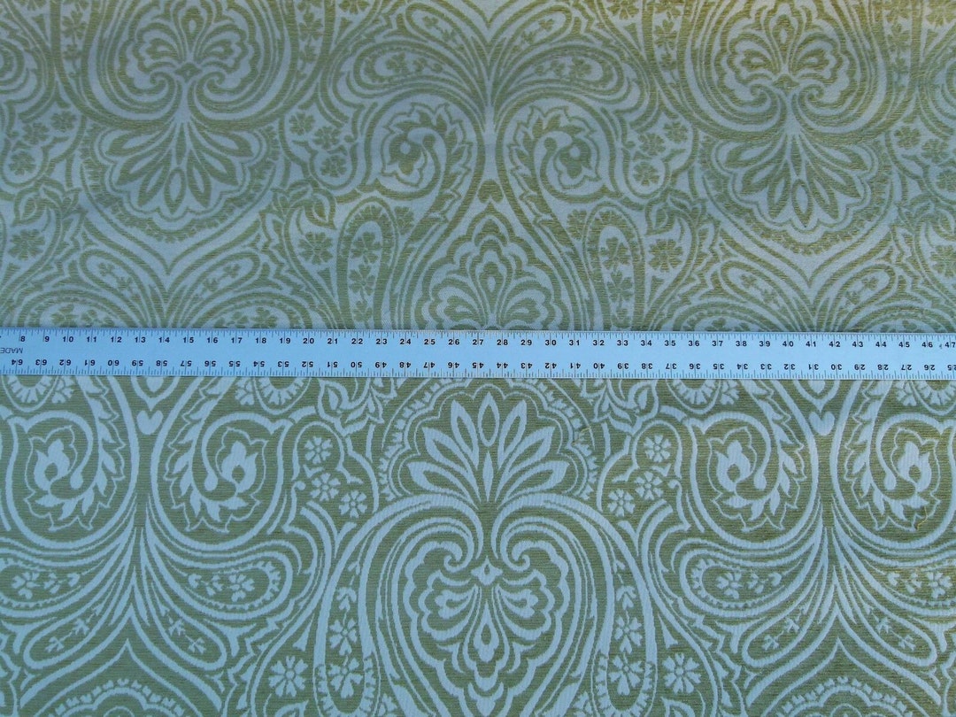 Scalamandre Rodinia Grass Green Creame White Organic Cotton Classic ...