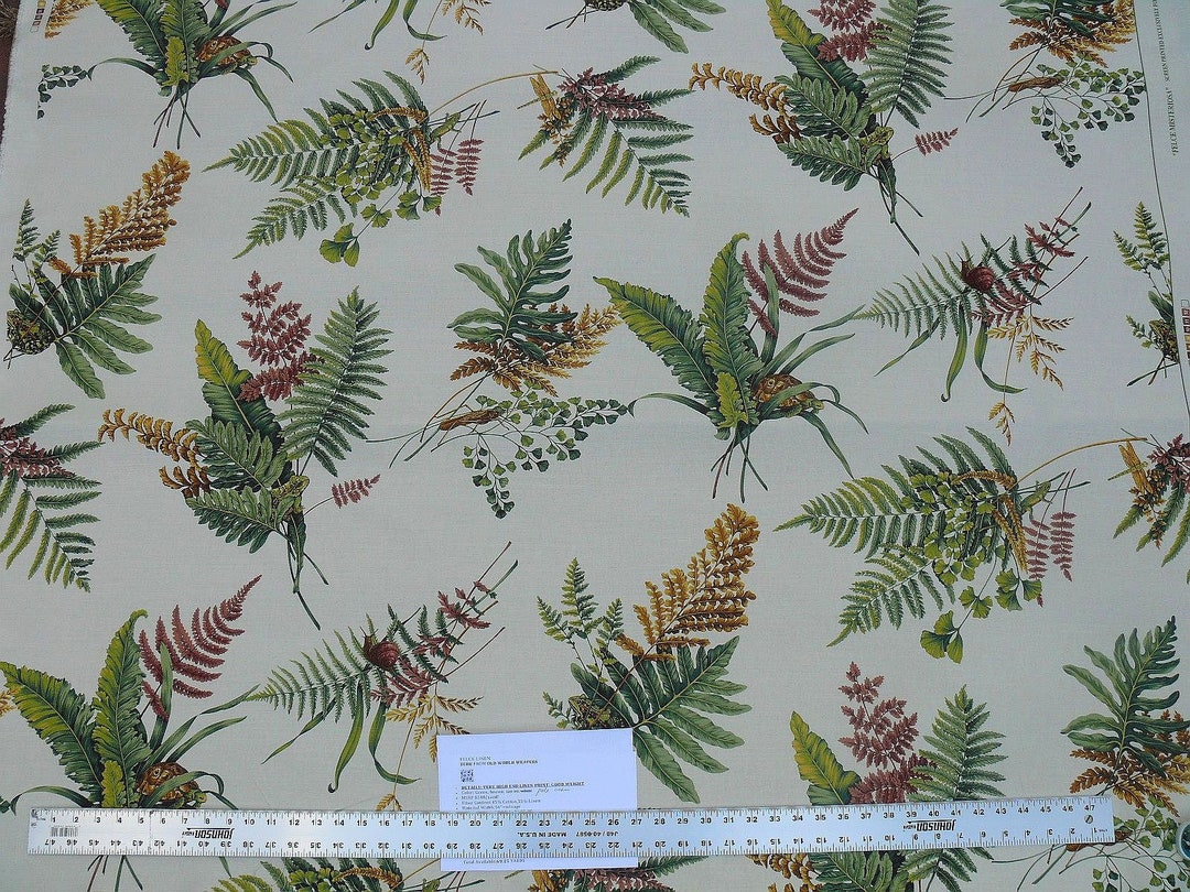 By Yard Scalamandre Felce Linen Fern Turtle Dragonfly Newt Linen MSRP ...