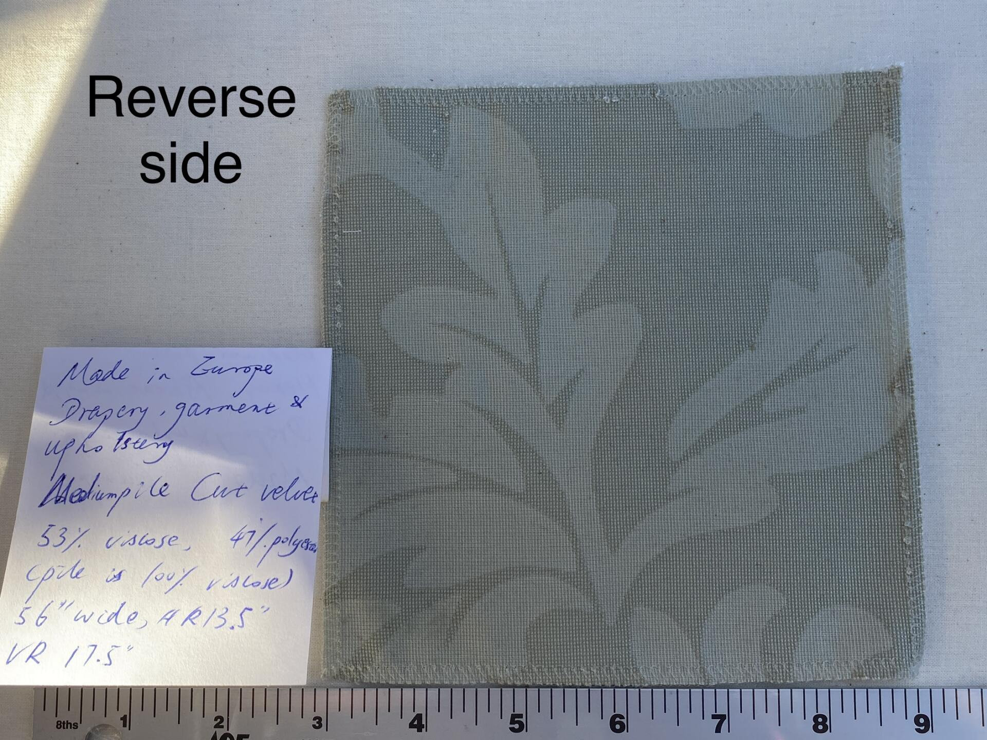 Designer Vienna Evening Icy Aqua Blue Green Cut Velvet MSRP USD 300+/y ...