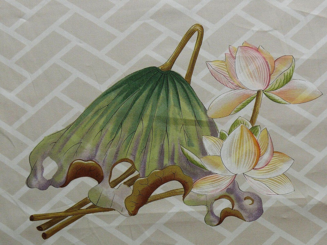 1.3y Clarence House “la Belle Saison” Summer Botany Lotus Jasmine Iris ...