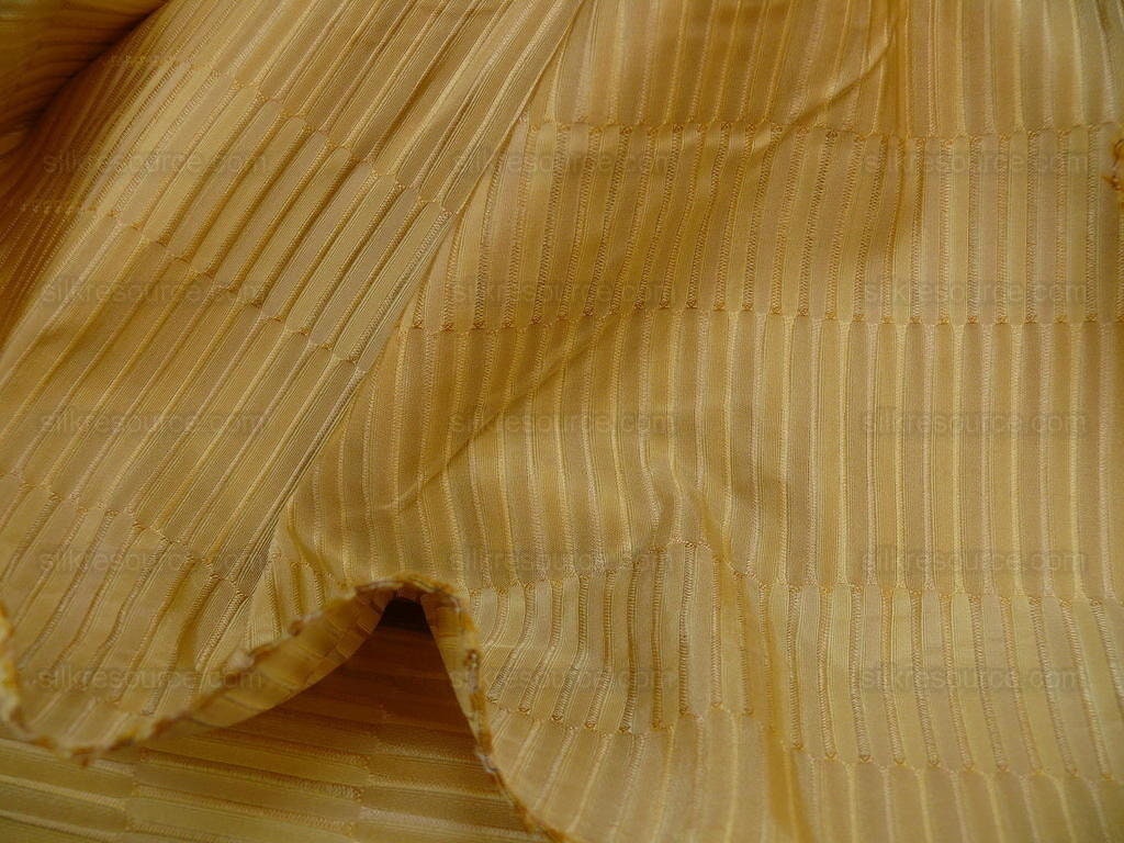 By Yard 100% Silk Jacquard Piano Key Texture "cornsilk" Gold Yellow - Etsy