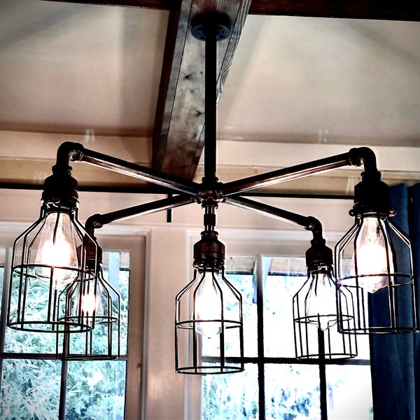 Pipe Chandelier - Etsy