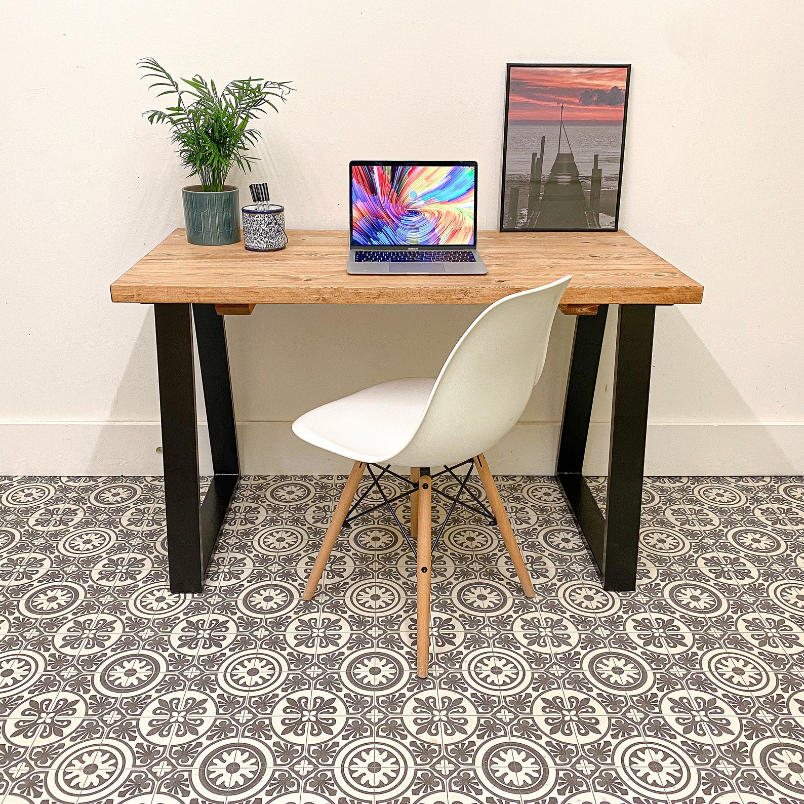 Rustic Computer Desk Industrial Style Office Desk Rustic | Etsy UK