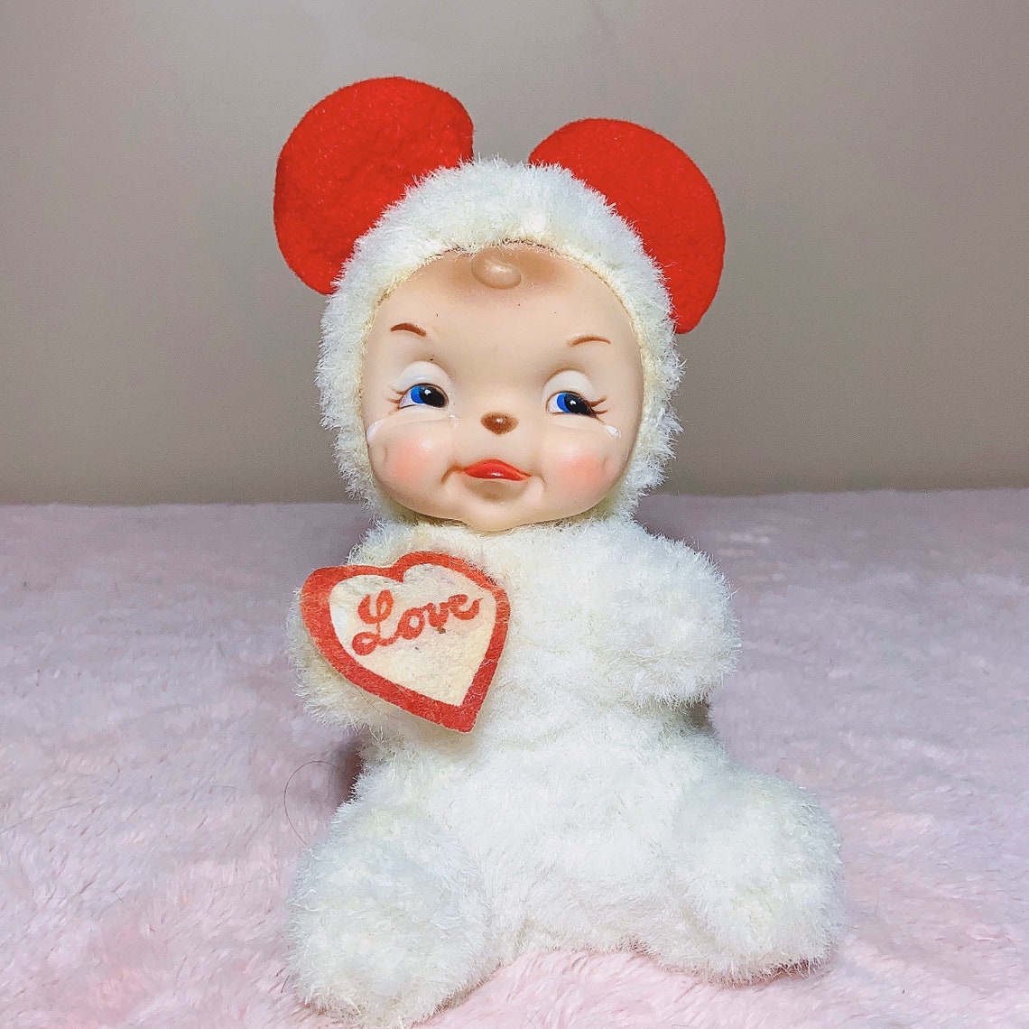RARE Vintage Rushton Pouty Bear 1950 Valentines Day | Etsy
