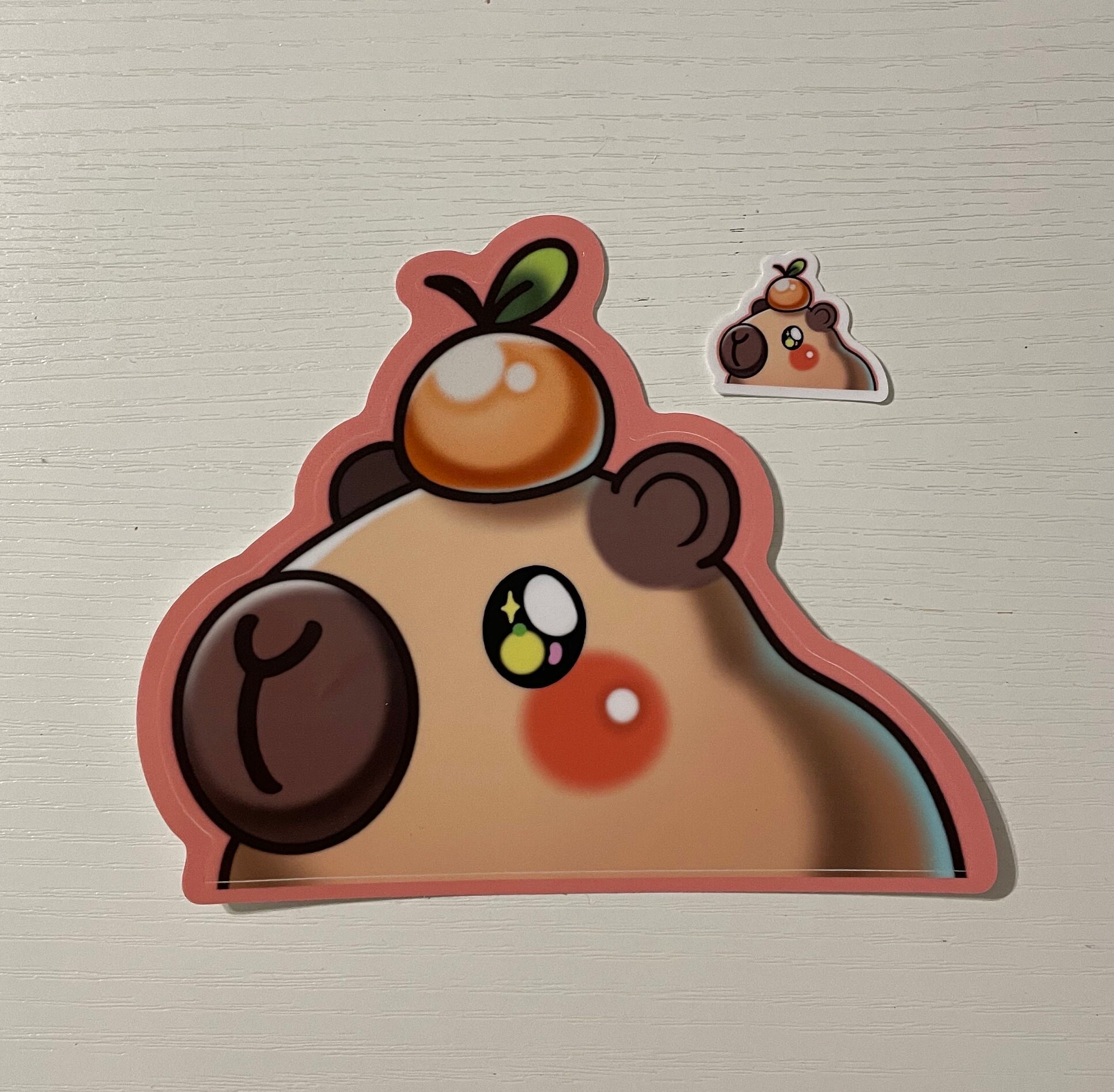Capybara Peeker Stickers | Cute Glossy Waterproof + Weatherproof Decals ...
