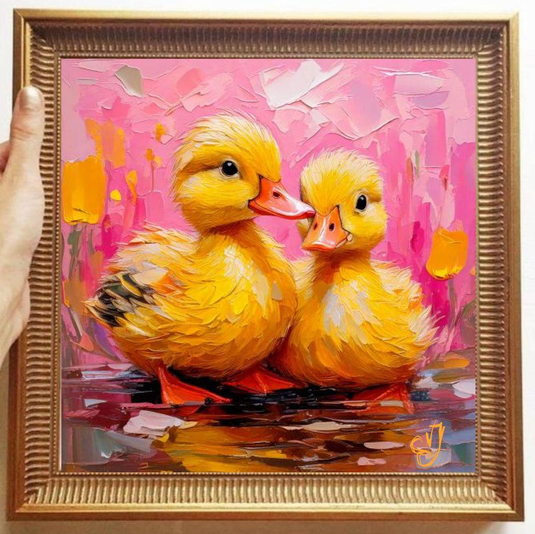 Geese ORIGINAL Painting on Canvas Custom Order Textured Oil Artwork ...