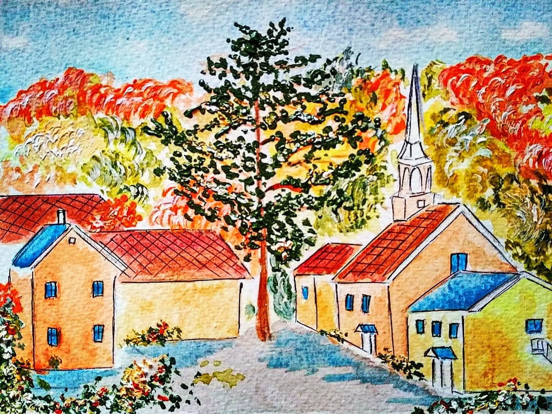 Vermont Painting ORIGINAL Art Vermont Watercolor Original Wall Art 5x7 ...