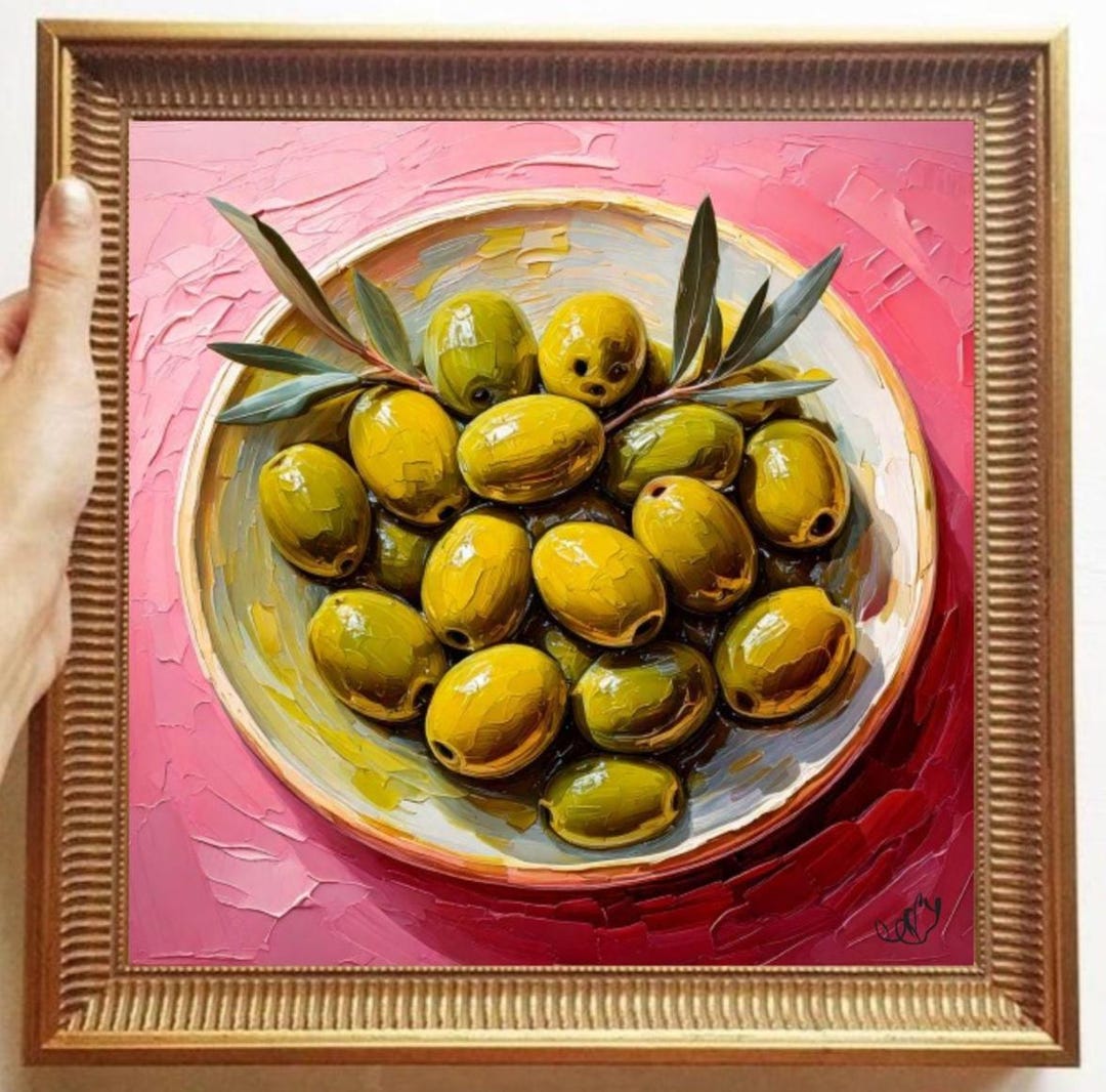 Olives Painting ORIGINAL ART on Canvas Custom Order Textured Oil ...