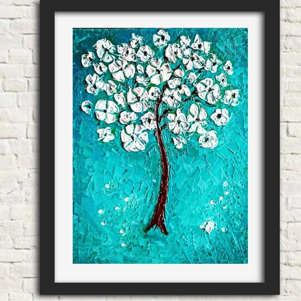 Flowering Tree Art - Etsy