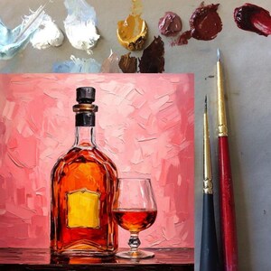 Brandy Painting ORIGINAL ART on Canvas Textured Oil Artwork Custom ...