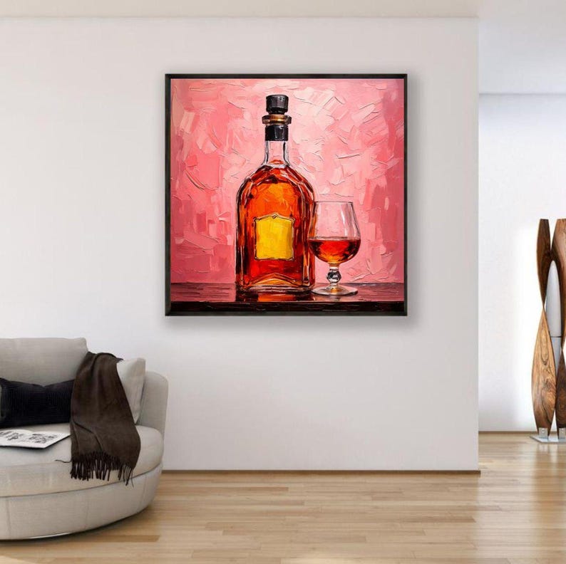 Brandy Painting ORIGINAL ART on Canvas Textured Oil Artwork Custom ...