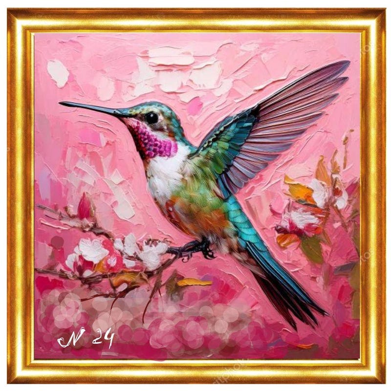 Hummingbird Art - Etsy