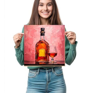 Brandy Painting ORIGINAL ART on Canvas Textured Oil Artwork Custom ...