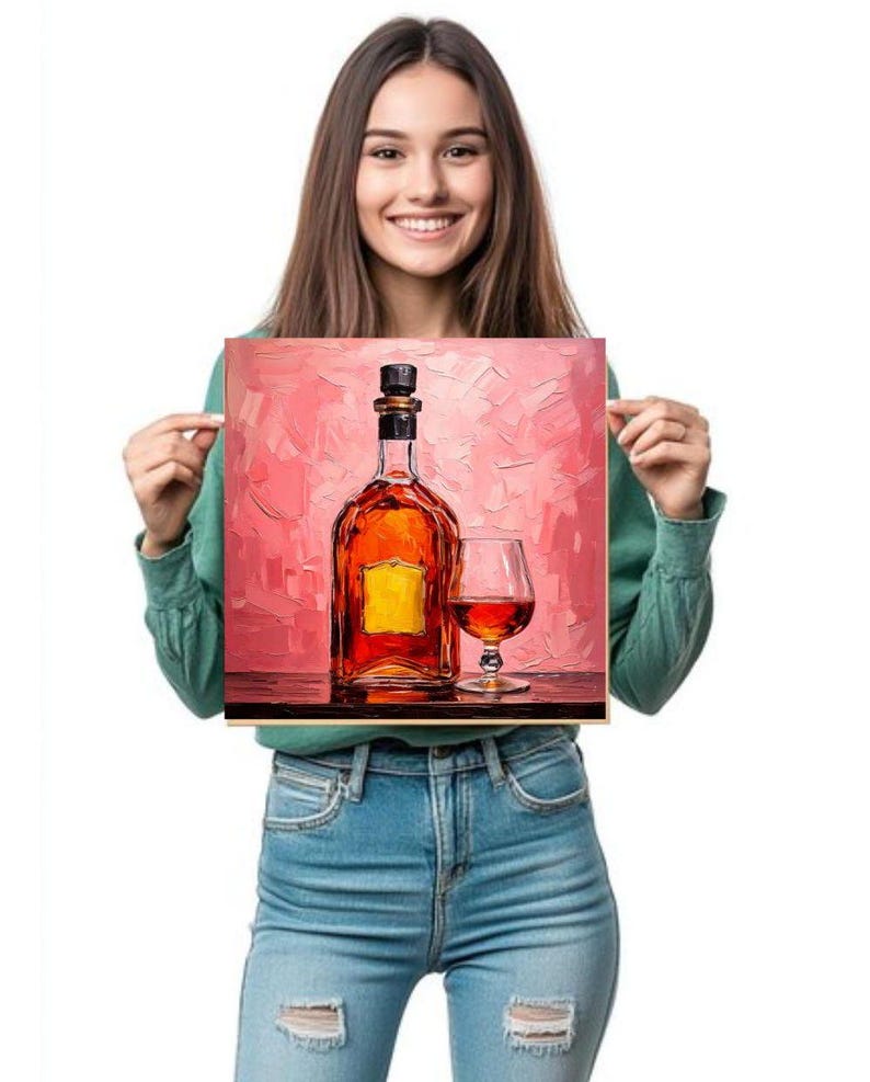 Brandy Painting ORIGINAL ART on Canvas Textured Oil Artwork Custom ...