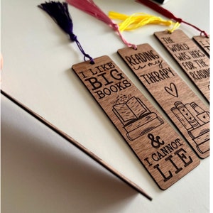 Laser Engraved Wood Bookmarks, Gift for Reader, Teacher Gift, Book ...