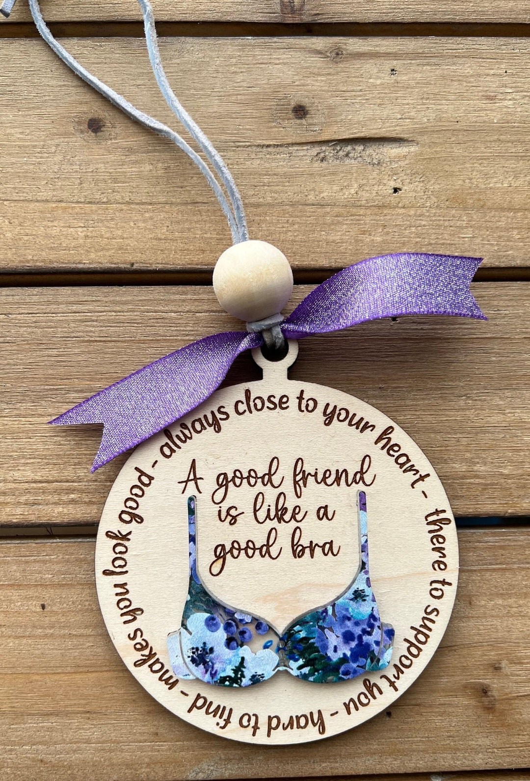 A Good Friend is Like a Good Bra Ornament, Friend Ornament, Gift for ...