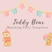 EDITABLE Teddy Bear Birthday Party Package Templates Instant Download ...