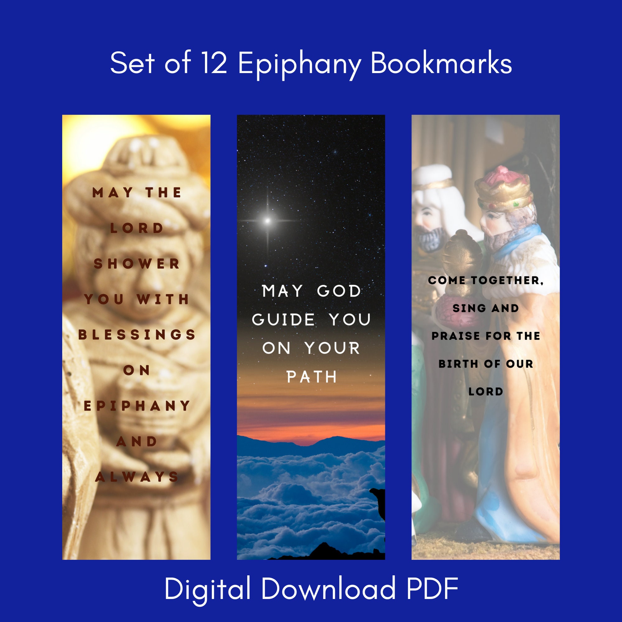 Epiphany Theme Printable Bookmarks Set of 12 Digital Download PDF - Etsy UK