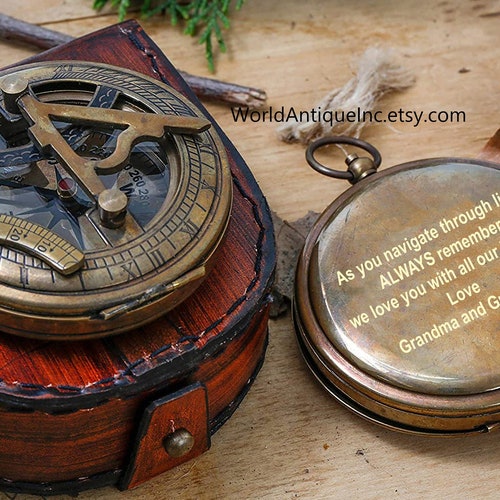 Engraved Compass Personalized Compass Custom Christmas Gift - Etsy