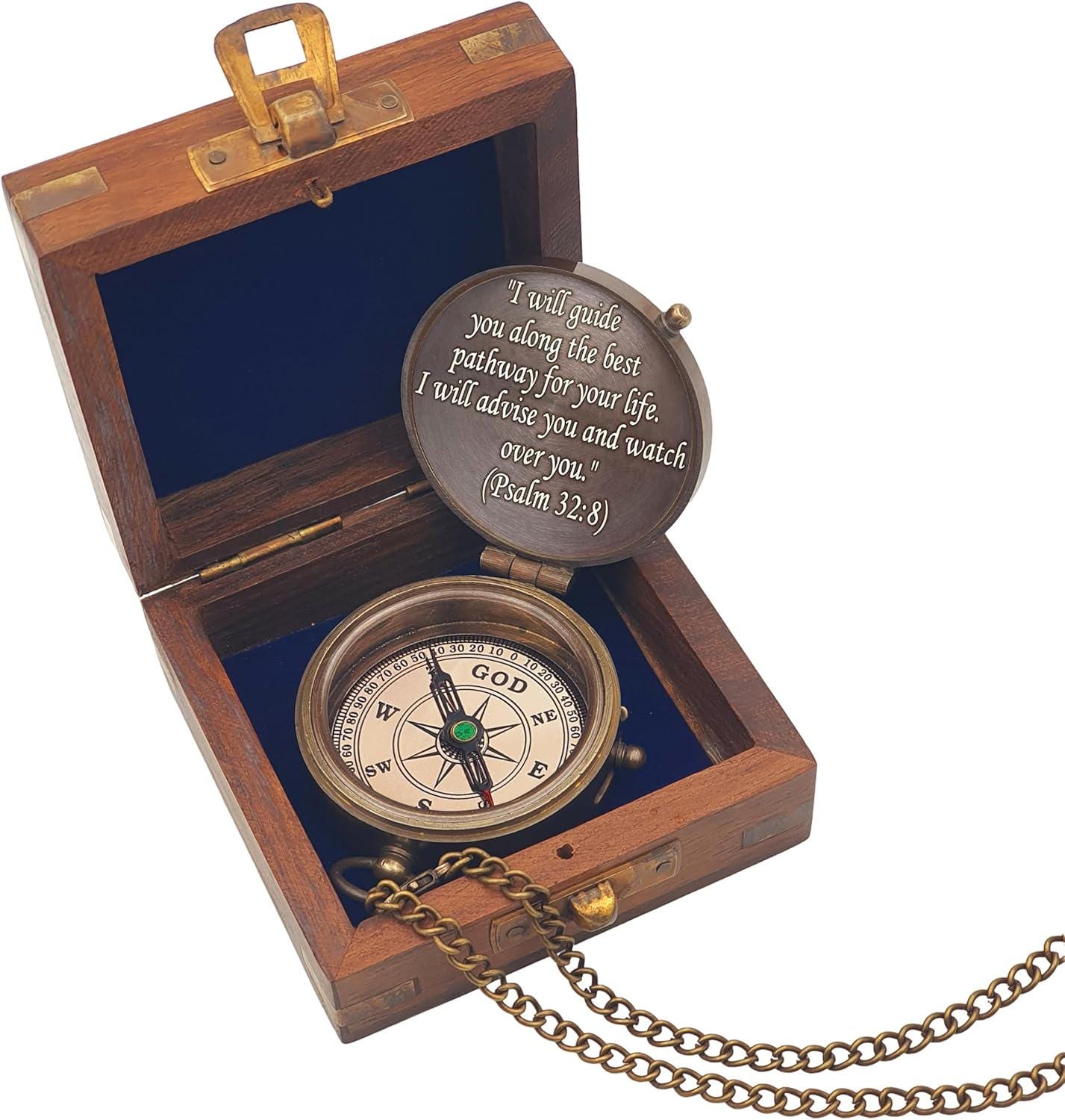 God's Path Compass Antique Compass With Scripture - Religious ...