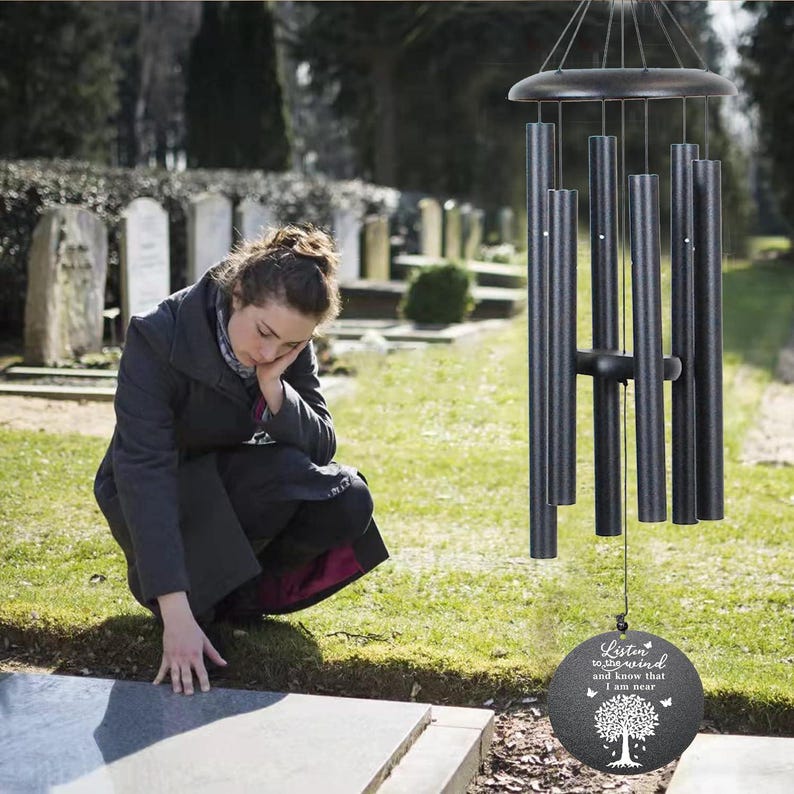 Personalized Memorial Wind Chime: Bronze Sympathy Gift - Etsy