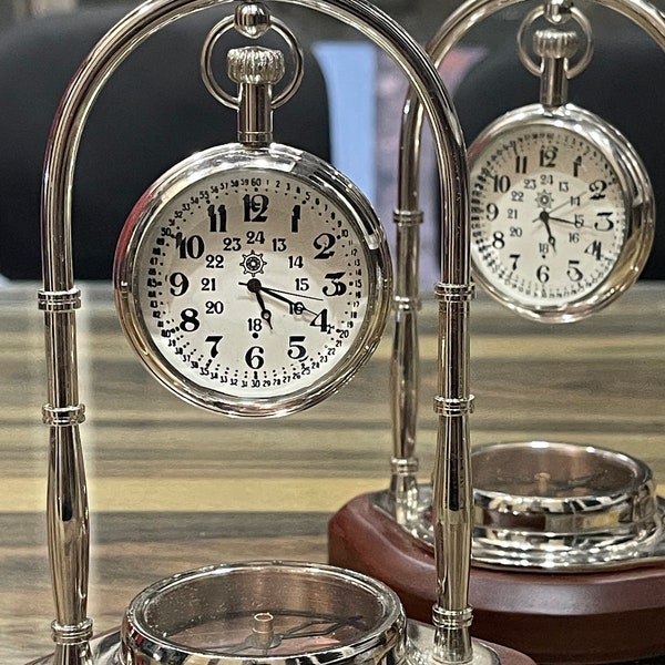 Clock With Compass - Etsy