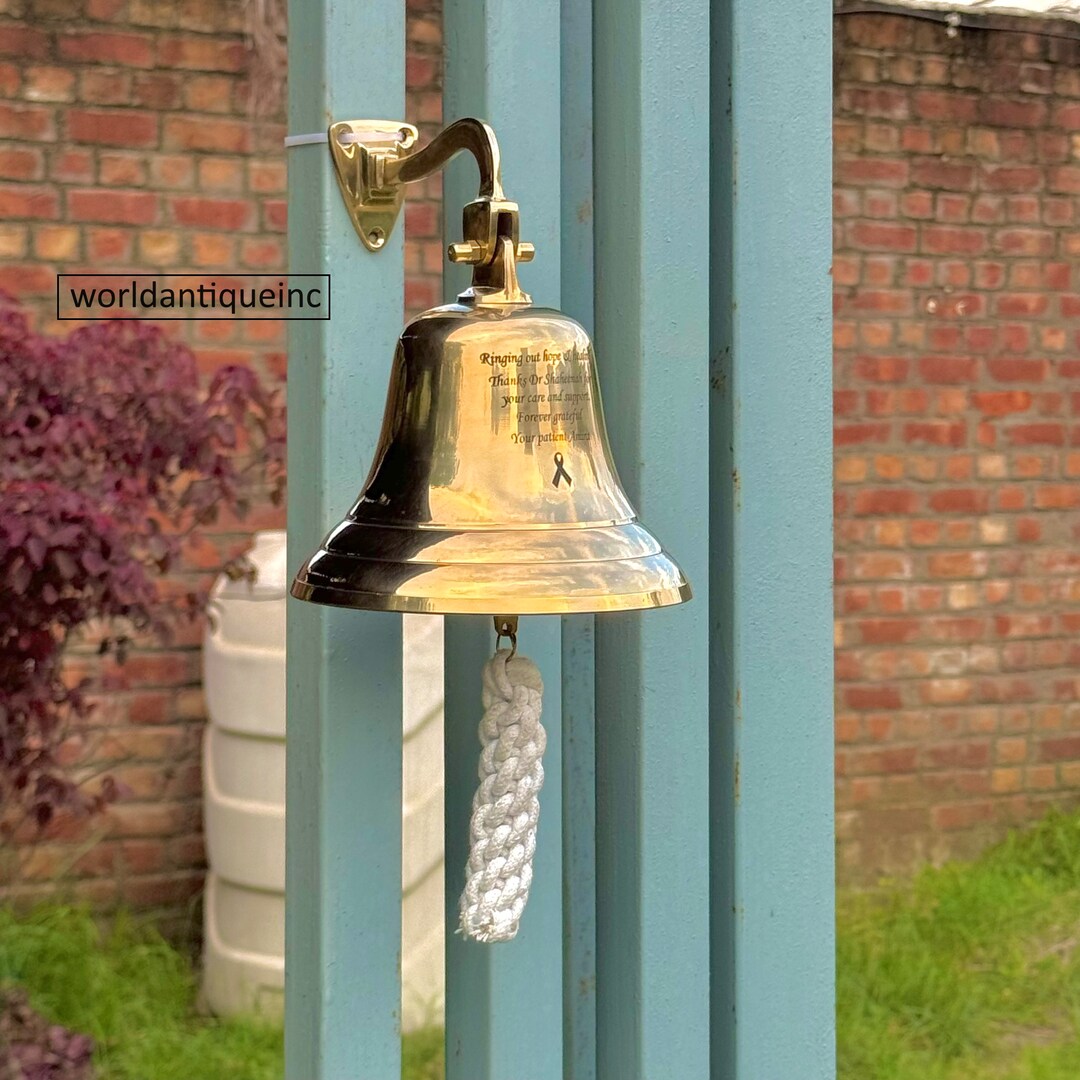 Personalized Brass Bell, Engraved School Wall Hanging Bell Indoor ...